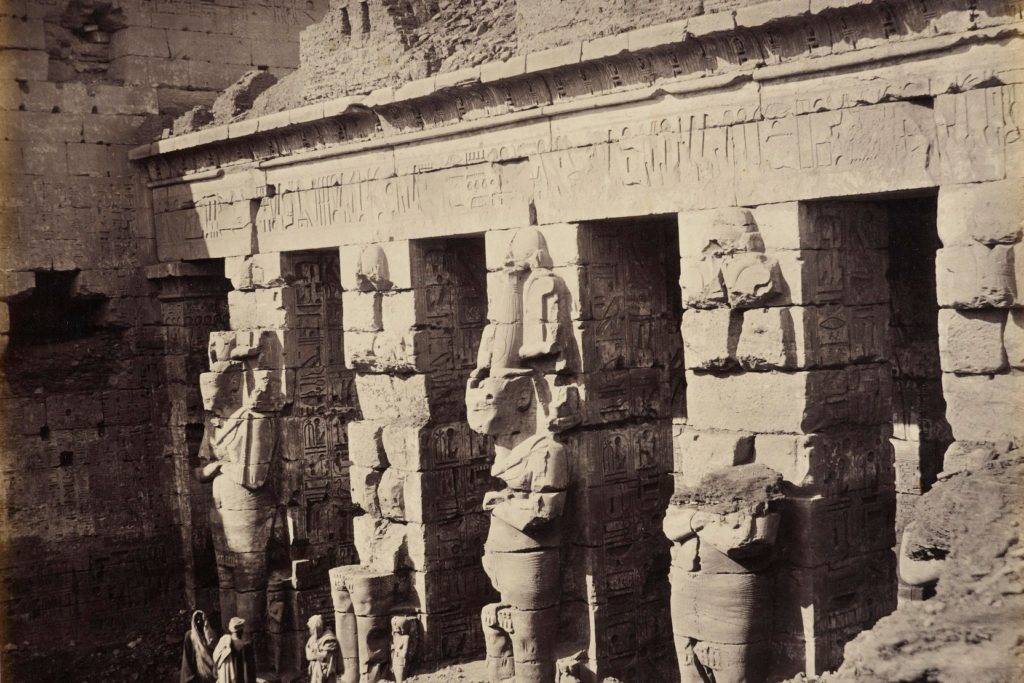 Karnak (Thebes), First Pylon - Ruins of the Gate and the Colossi ...
