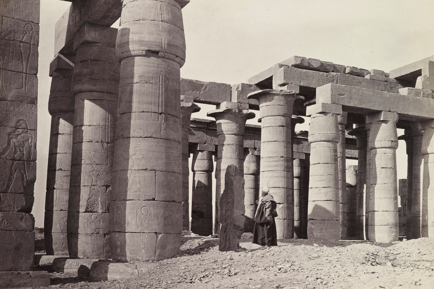 Karnak (Thebes), First Pylon - Ruins of the Gate and the Colossi ...