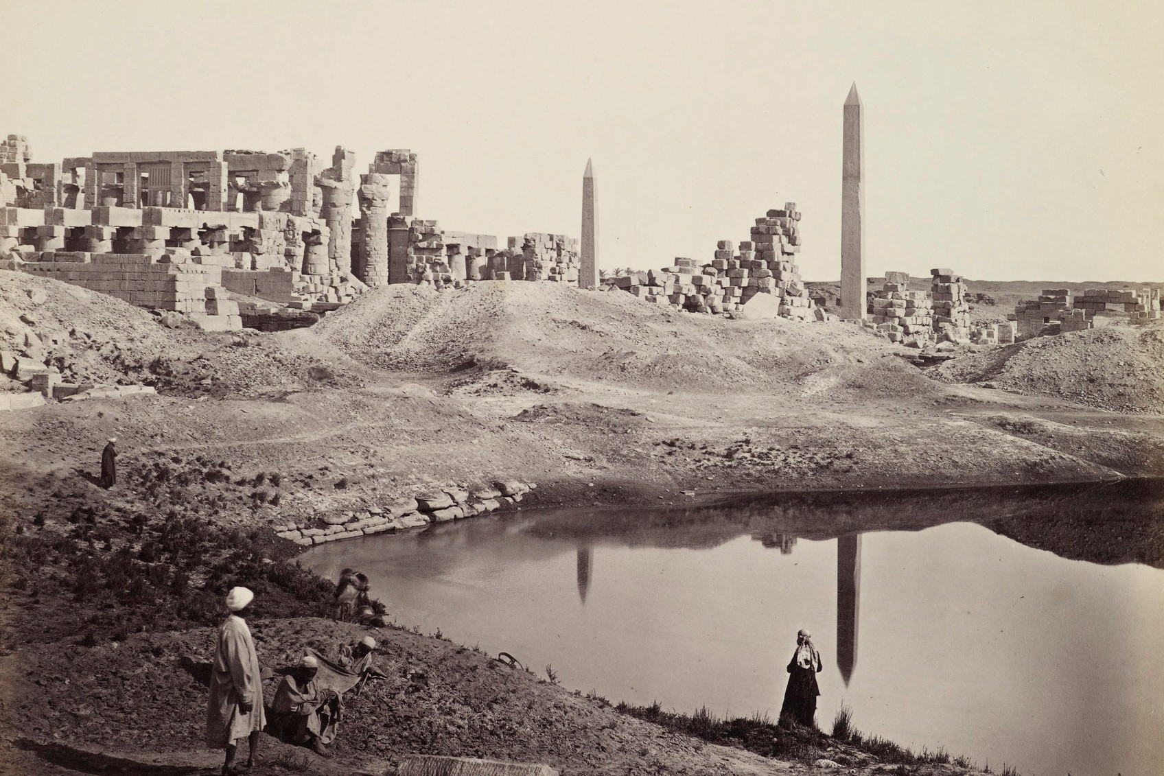 Carnac - The Great Hall etc, from the Salt Lake - Explore Luxor