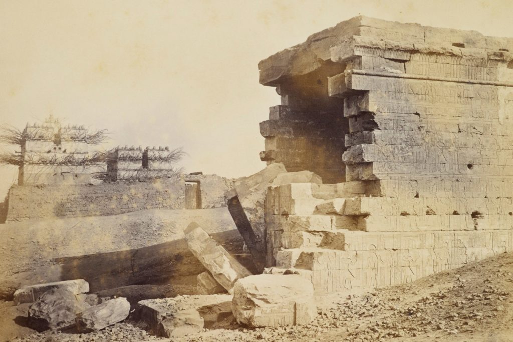 Carnac - Exterior of the Great Hall 1857 - Explore Luxor