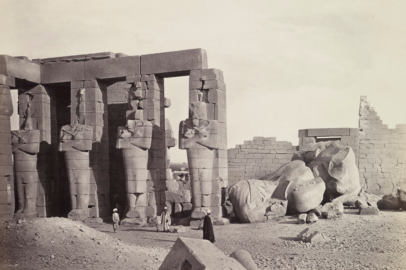 Karnak (Thebes), First Pylon - Ruins of the Gate and the Colossi ...