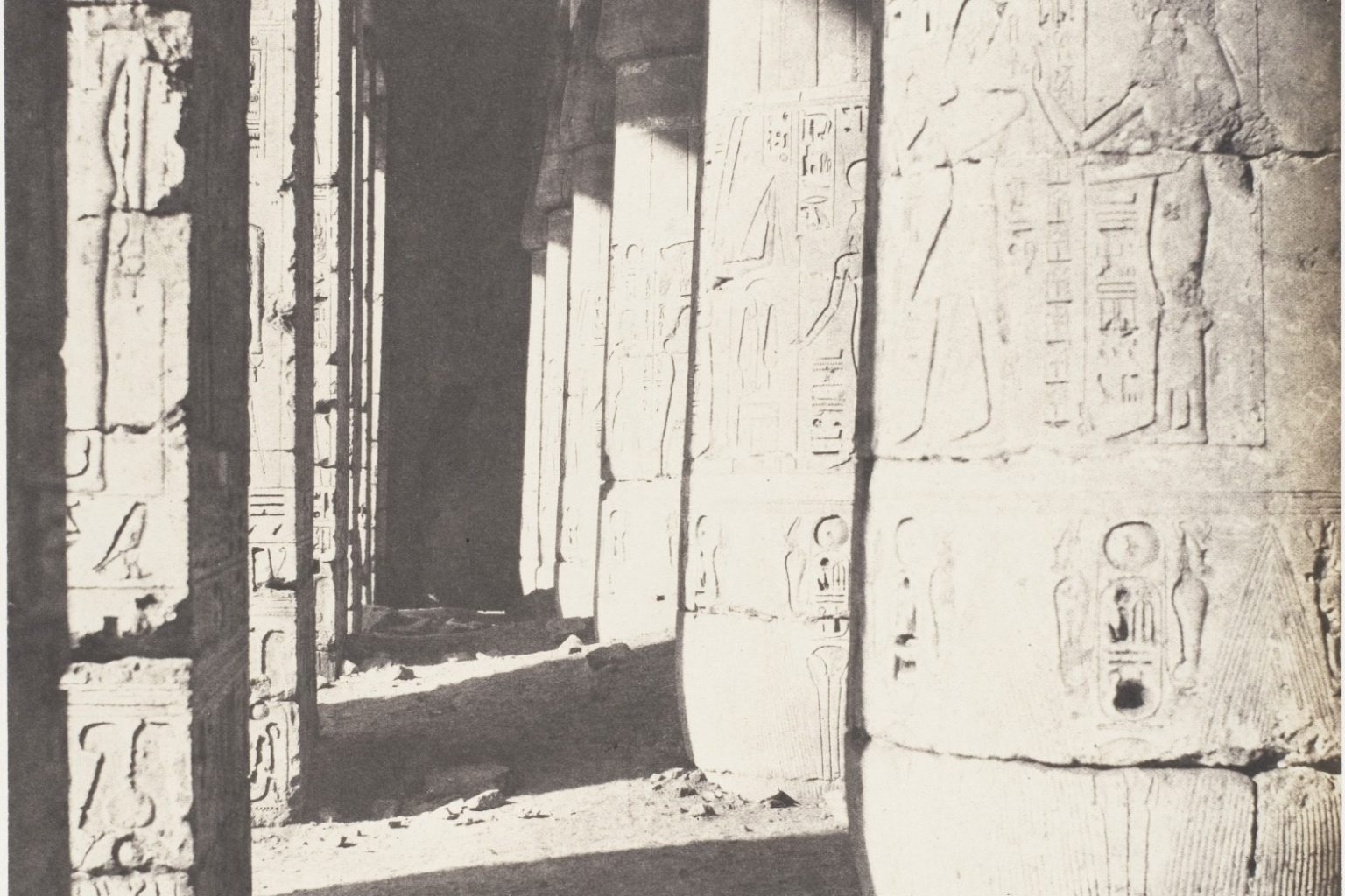 Karnak (Thebes), First Pylon - Ruins of the Gate and the Colossi ...