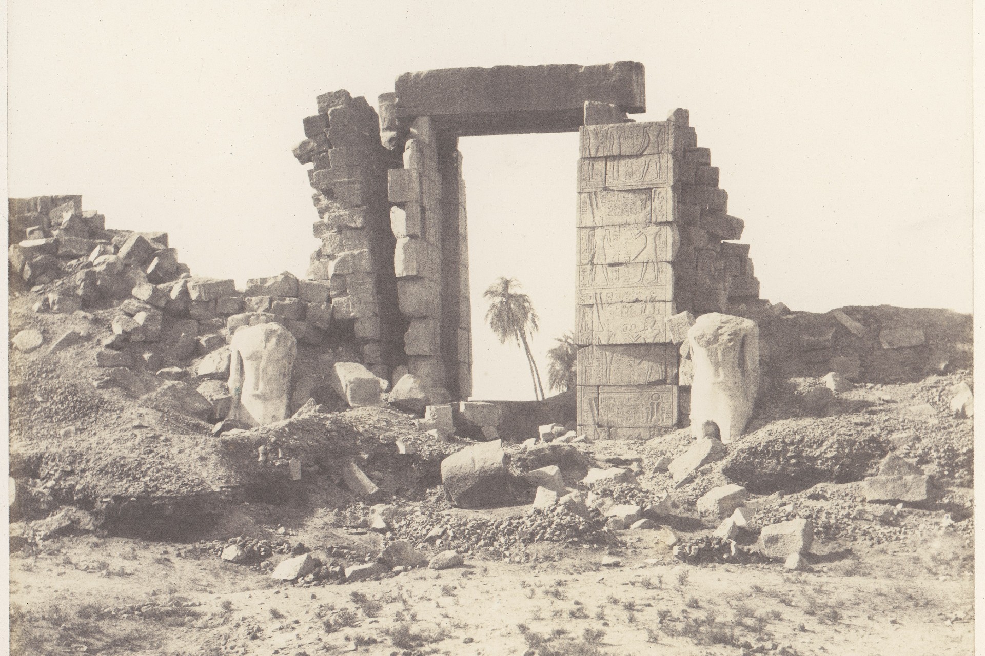 Karnak (Thebes), First Pylon - Ruins of the Gate and the Colossi ...